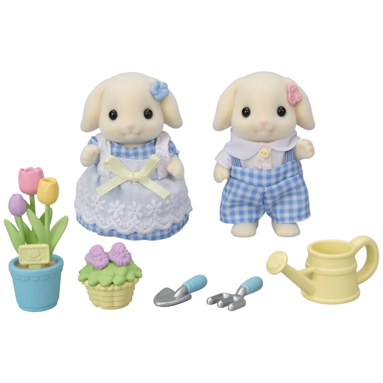 Bunga Berkebun Set -Flora Rabbit Sister & Brother-